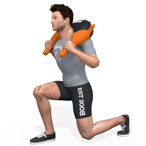 Bulgarian Bag Lunge Forward (alternating) Video Exercise Guide