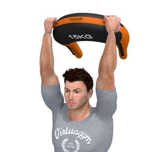 Bulgarian Bag Shoulder Press Video Exercise Guide