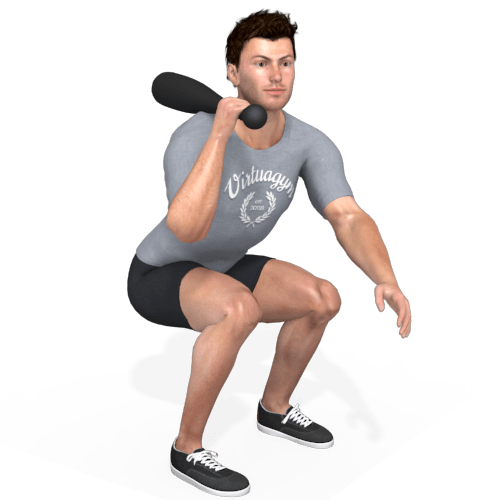 Clubbel One Hand Shoulder Squat Video Exercise Guide