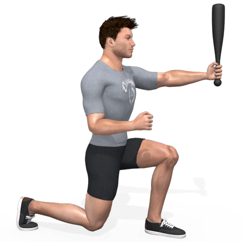 Clubbel Front Hold Reverse Lunge Press Video Exercise Guide
