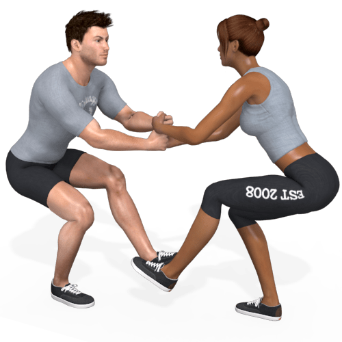 Squat Foot Touch (alternating)- Duo Video Exercise Guide