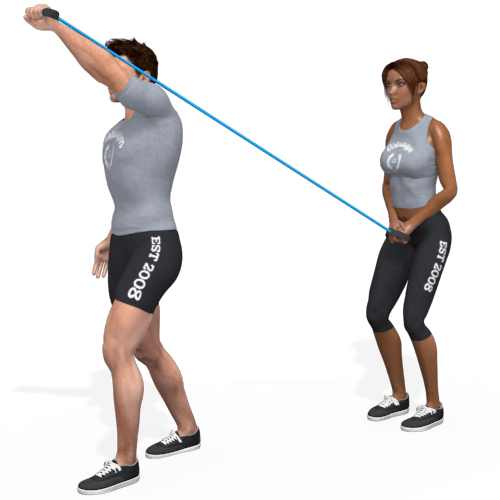 Elastics Shoulder Press Incline Video Exercise Guide