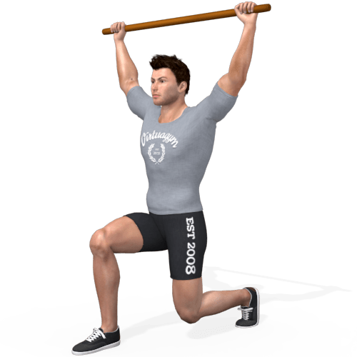 Stick Overhead Split Squat Video Exercise Guide