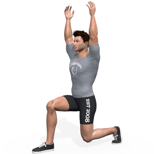 Overhead Lunge Walk Video Exercise Guide