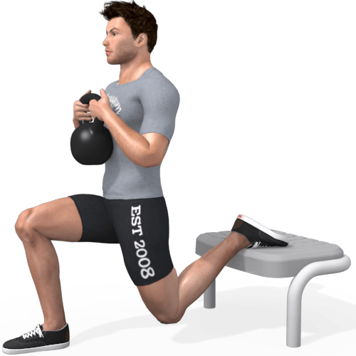 Kettlebell Goblet Bulgarian Split Squat Video Exercise Guide