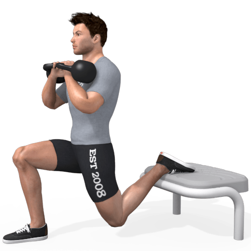 Kettlebell Bulgarian Split Squat Video Exercise Guide