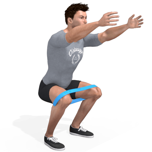 Resistance Band Air Squat Video Exercise Guide