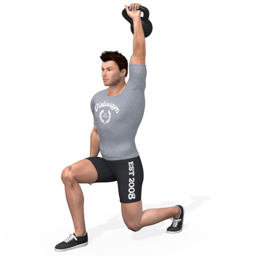 Kettlebell Overhead Reverse Lunge Video Exercise Guide