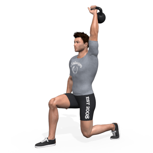 Kettlebell Overhead Lunge Walk Video Exercise Guide