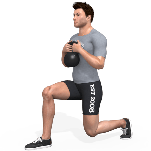 Kettlebell Goblet Lunge Walk Video Exercise Guide