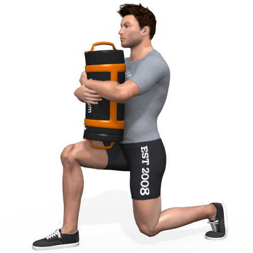 Sandbag Bear Hug Lunge (alternating) Video Exercise Guide