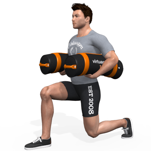 Sandbag Lunge Walk Double Headlock Video Exercise Guide