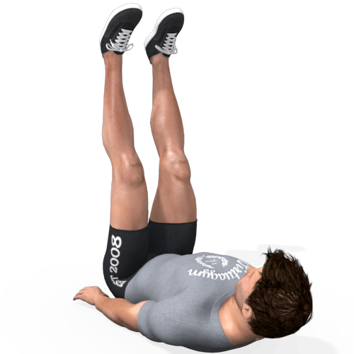 Reverse Crunch Straight Legs Video Exercise Guide