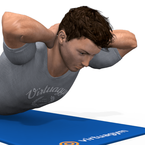 Back Extension Hands On Head Lying Video Exercise Guide