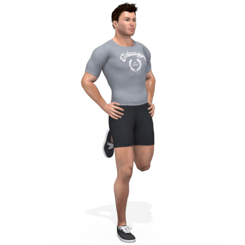 Hamstring Curl Standing (alternating) Video Exercise Guide