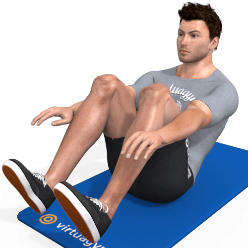 Balance Crunch Legs Bent Video Exercise Guide